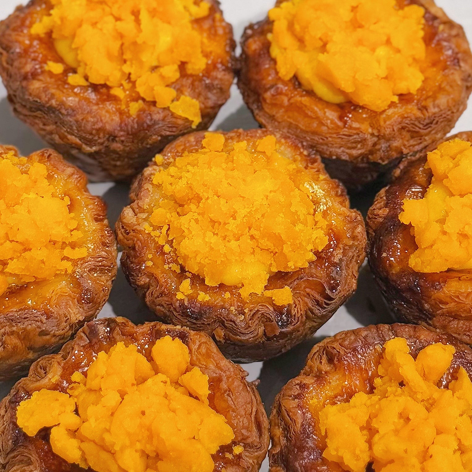 Salted Egg Yolk Mochi Croissant Egg Tart – Swish Rolls